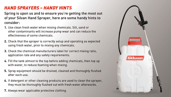 Hand Sprayers - Handy Hints - Generator Hire